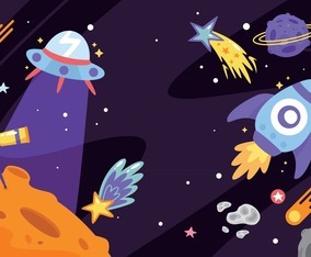Free space background - Vector Art