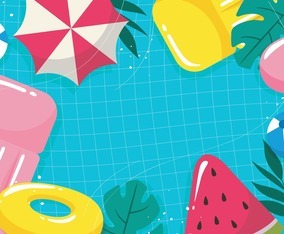 Free swimming - Vector Art