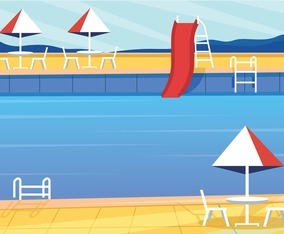 Free swimming - Vector Art