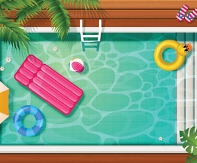 Free swimming - Vector Art