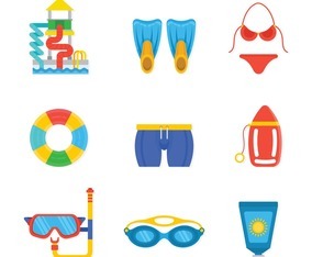 Free swimming - Vector Art