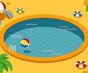 Free swimming - Vector Art