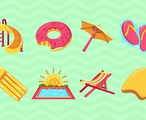 Free swimming - Vector Art