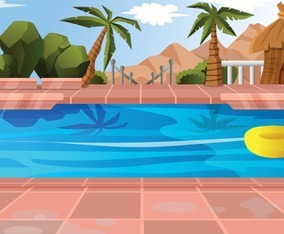 Free swimming - Vector Art