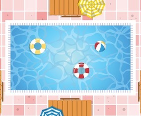 Free swimming - Vector Art