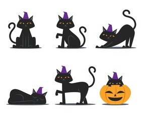 Free halloween cat - Vector Art