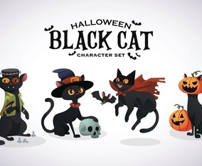 Free halloween cat - Vector Art