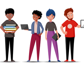 Free college student - Vector Art