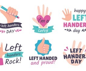 Chalk Drawing Left Handers Celebration Day | FreeVectors