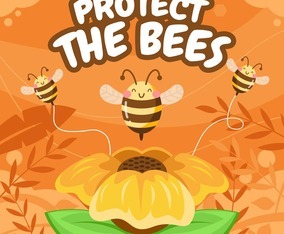 Free bee logo - Vector Art