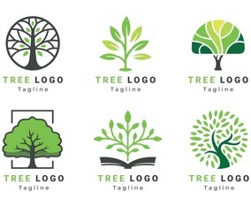 Tree Logo Symbol Element Collection | FreeVectors