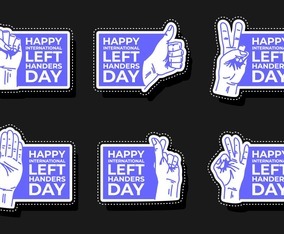 Free left handed - Vector Art
