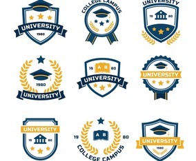 Free university badge - Vector Art