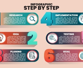 Free steps - Vector Art