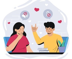 Sign Language instruction ASL Alphabets in Cartoon