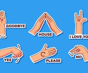 People Communicating using Sign Language