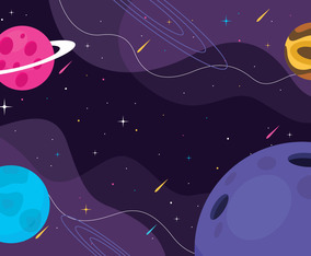 Free galaxy space - Vector Art