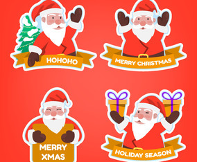 Santa and Helpers Sticker Collection