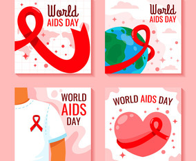 Free world aids campaign - Vector Art