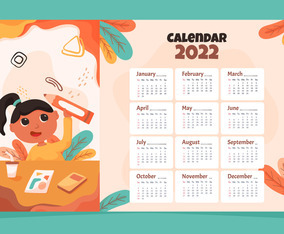 Free cute calendar - Vector Art