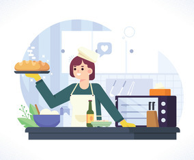 Free spongebob cooking - Vector Art