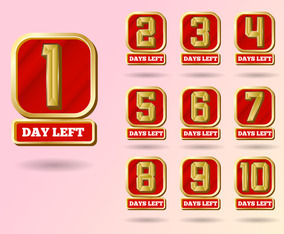 Free countdown clock - Vector Art