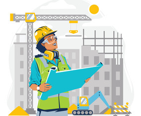 Yellow Construction Company Logo