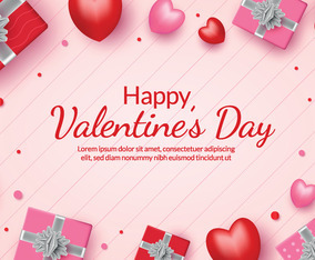 Realistic Happy Valentines Day