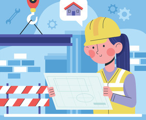 Yellow Construction Company Logo
