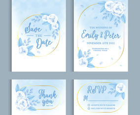 Nature Themed Wedding Invitation Template