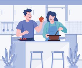 Free spongebob cooking - Vector Art