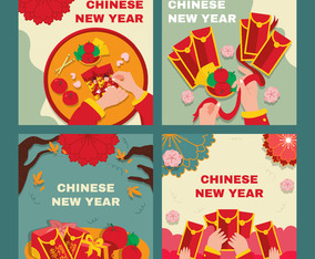 Chinese New Year Red Pocket Background