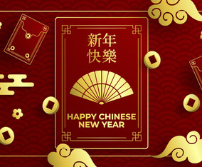 Free red packet banner - Vector Art