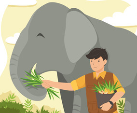 Free zoo keeper - Vector Art