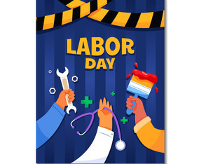 Free happy labor day - Vector Art