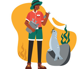 Free zoo keeper - Vector Art