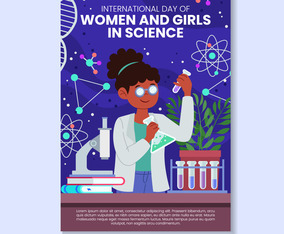 Girls and Women in Science Stickers Set