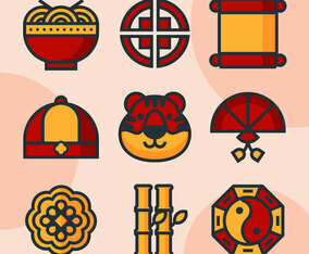 Free chinese food icons - Vector Art