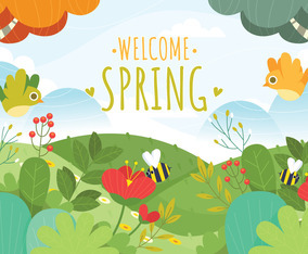 Free welcome spring - Vector Art