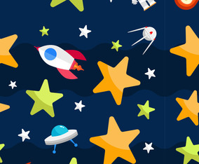 Free space stars - Vector Art