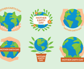 Free earth label - Vector Art