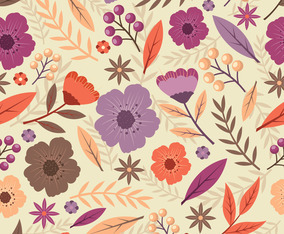 Floral Spring Seamless Pattern Design