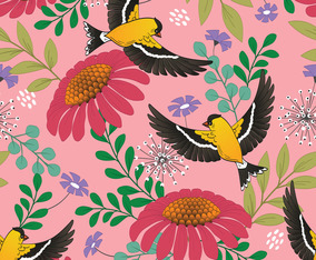 Floral Pink Vector Background | FreeVectors